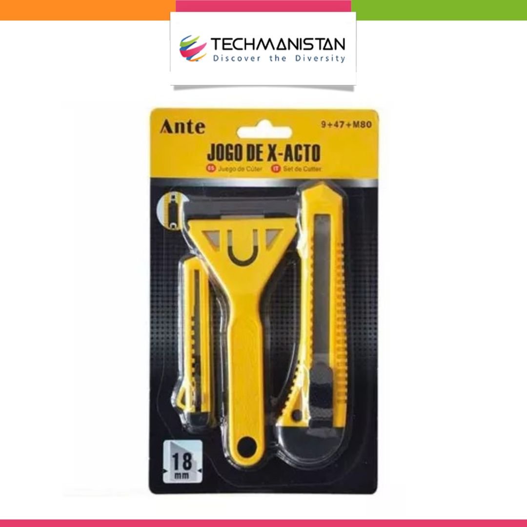 3 Piece Scraper and Utility Knife Set - Techmanistan