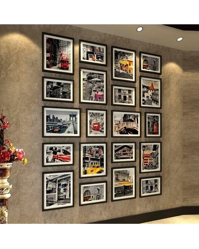 Set of 20 - Photo Frames Collage Wall Hanging Wall Decor Set – Techmanistan