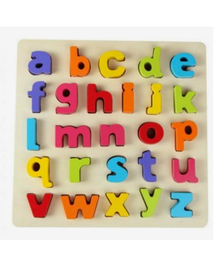 Wooden Lowercase Alphabet Puzzle for Kids Early Educational Toys ...