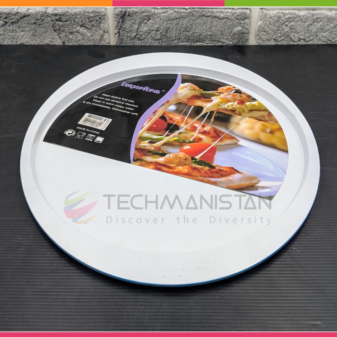 Ceramic Coated Pizza Pan with Handles - Techmanistan