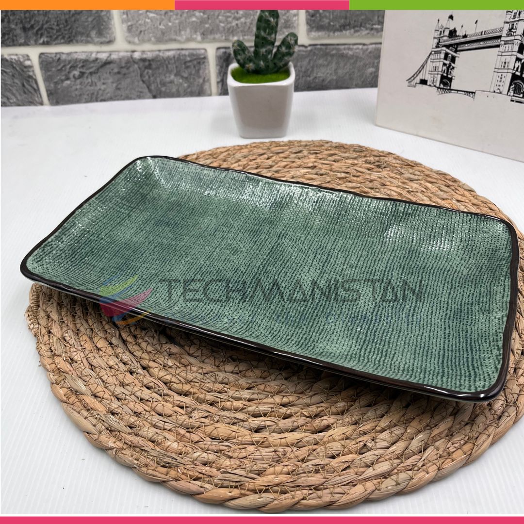 Ceramic Rectangular Sushi Plate - Techmanistan