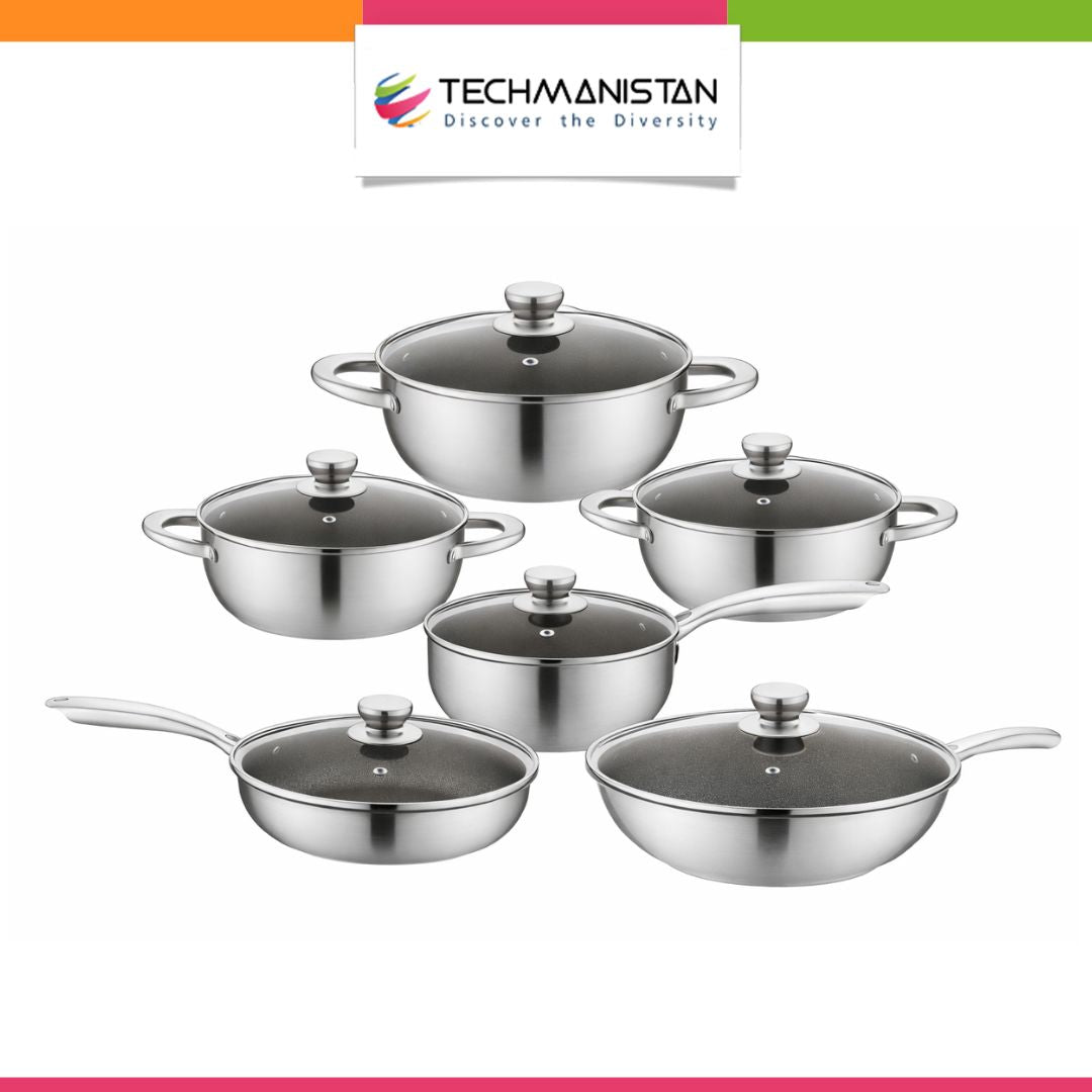 Buy Single Sided Laser Coated Honeycomb Cookware Set Online in Pakistan ...