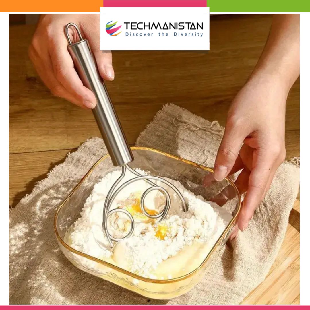 Stainless Steel Dough Flour Whisk - Techmanistan
